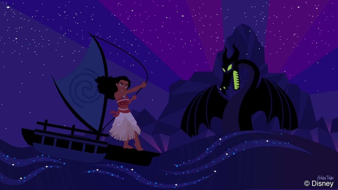 Disney Doodle Moana Joins The Adventure Of ‘fantasmic Disney Parks