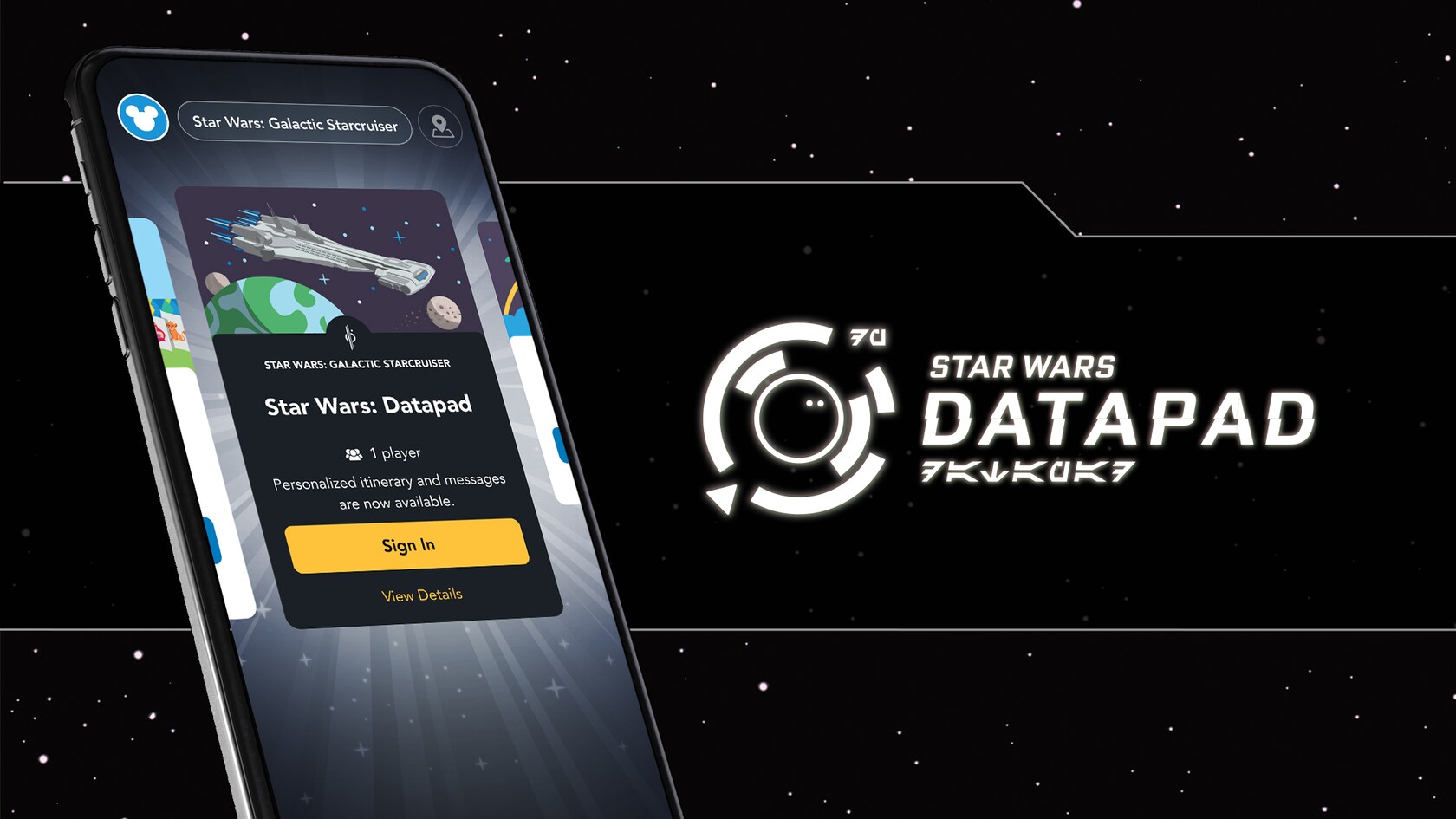 Star Wars: Datapad on Play Disney Parks Mobile App | Walt Disney World ...