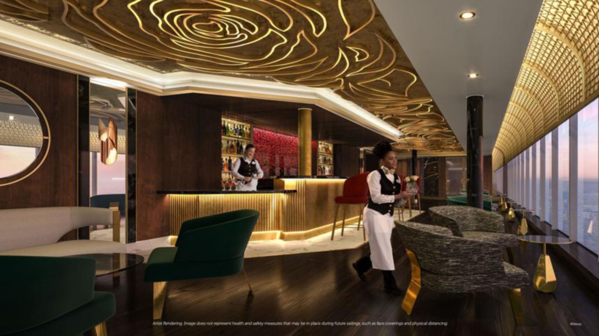 The Rose: Cocktail Lounge | Disney Cruise Line