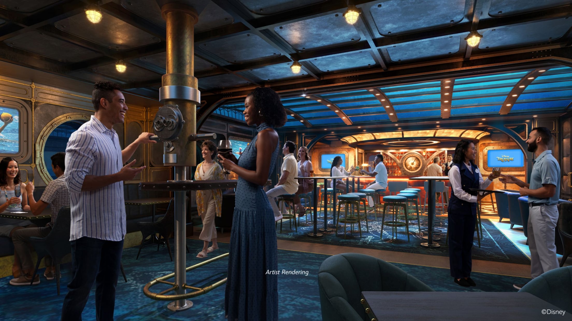 Periscope Pub on the Disney Treasure | Disney Cruise Line